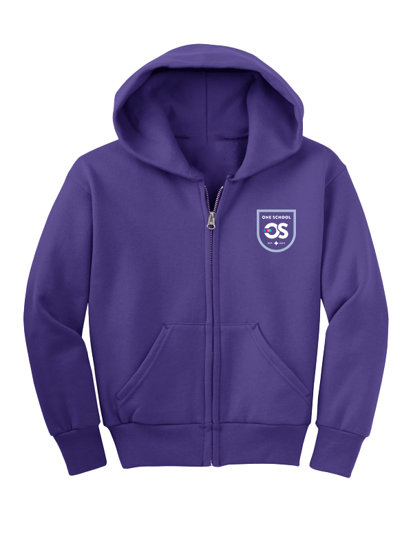 Elementary Purple Zip Hoodie